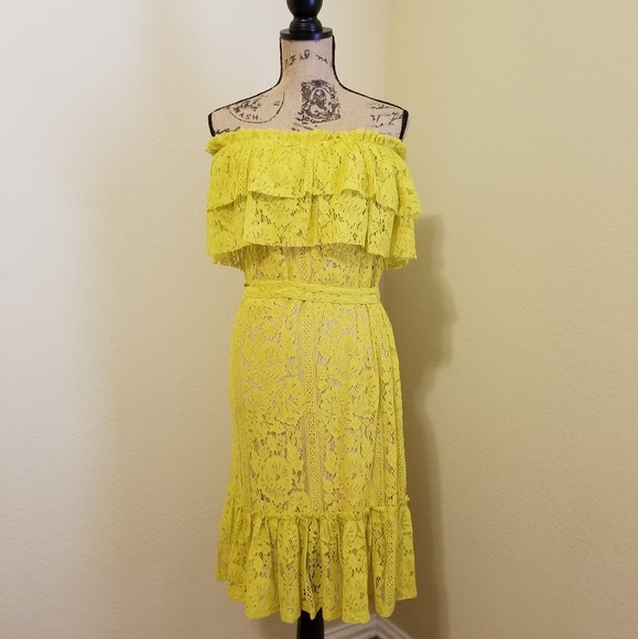 Sharagano Dresses Sexy Yellow Strapless Dresses Poshmark